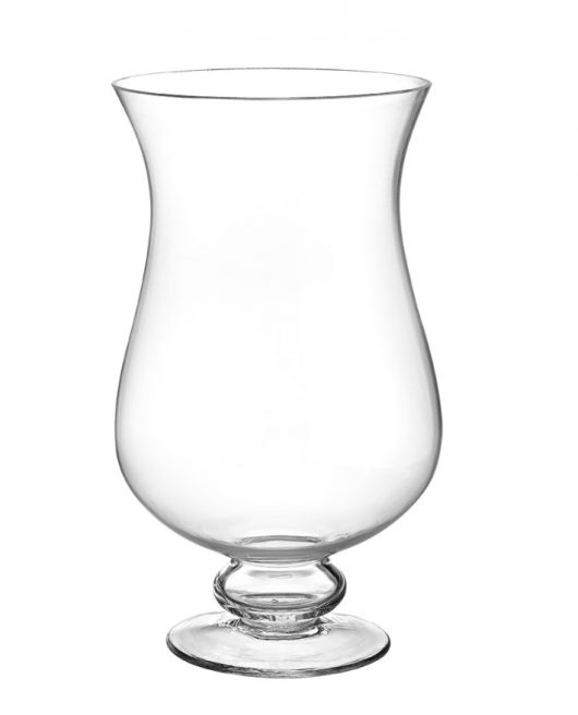 ΓΥΑΛΙΝΟ ΠΟΤΗΡΙ-ΒΑΖΟ ΜΕ ΠΟΔΙ 17x31 cm - Petras Candles