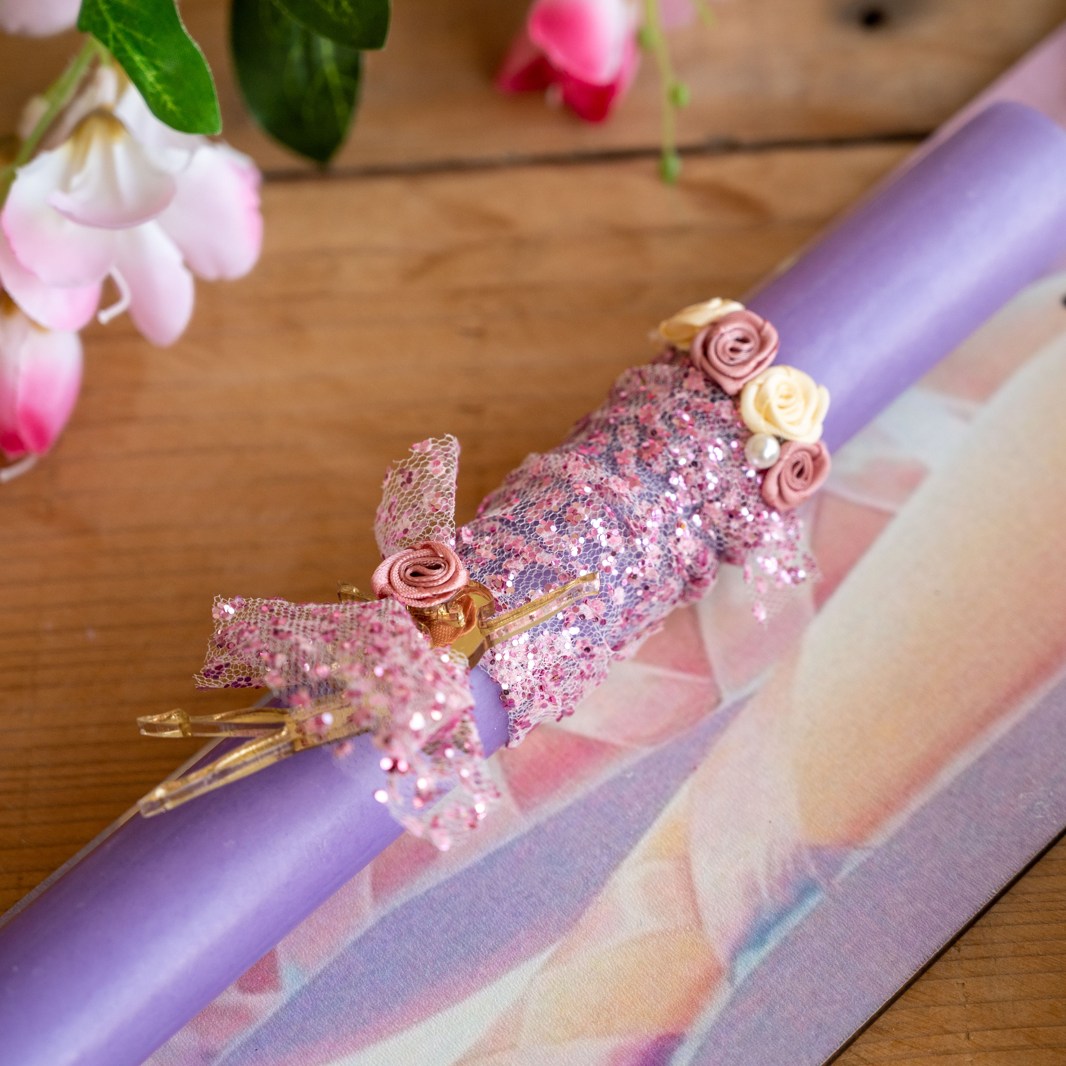 ΛΑΜΠΑΔΑ ΜΠΑΛΑΡΙΝΑ VIOLET - Petras Candles